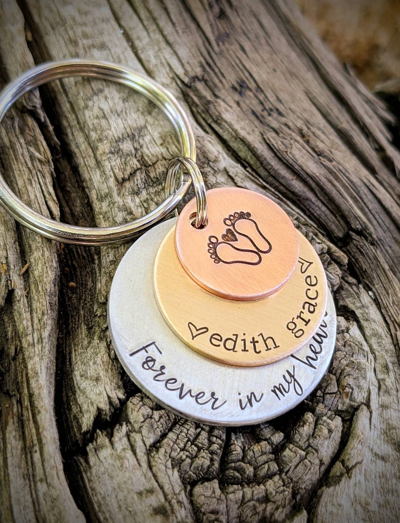 Personalized Infant Loss Memorial Keychain. Child Loss Gift. Hand ...