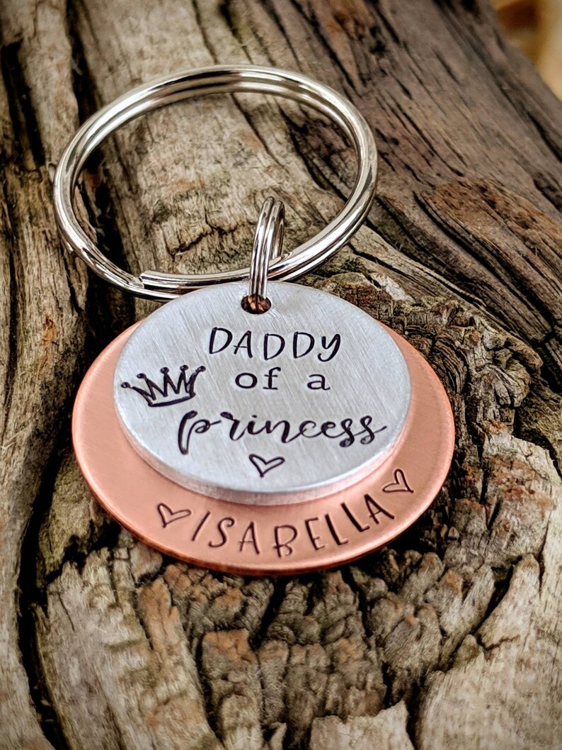 Personalized daddy keychain. New dad gift. Gift for first time | Etsy