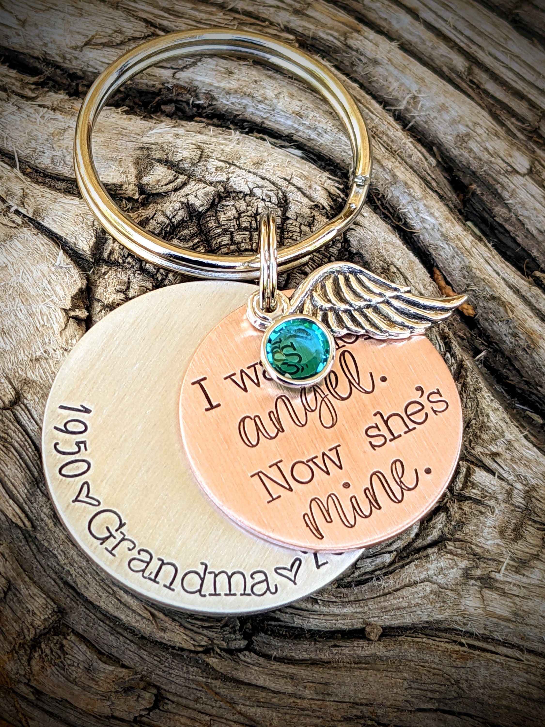 Personalized Hand Stamped Grandma Memorial Keychain. Loss of ...