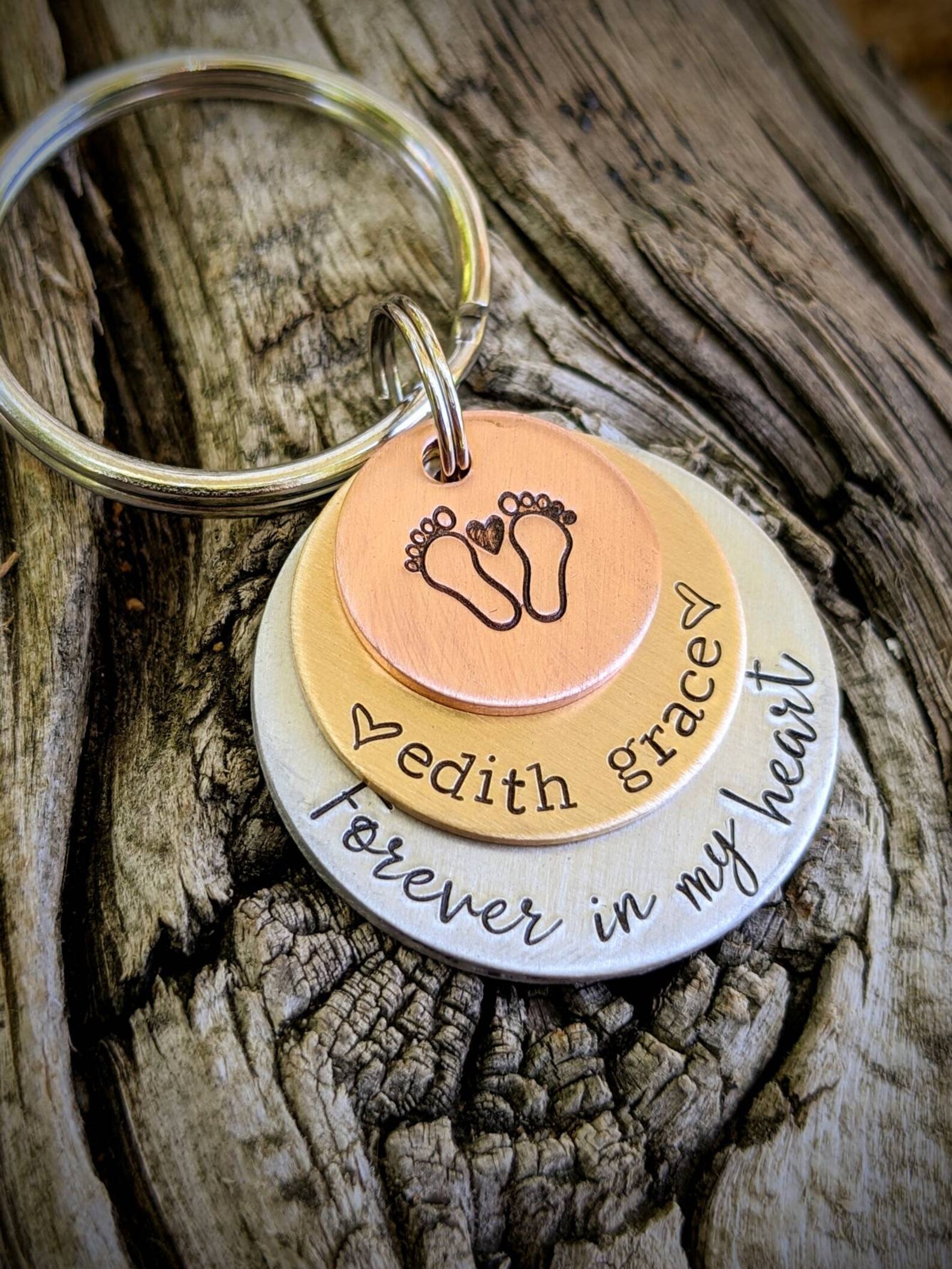 Personalized infant loss memorial keychain. Child loss gift. | Etsy