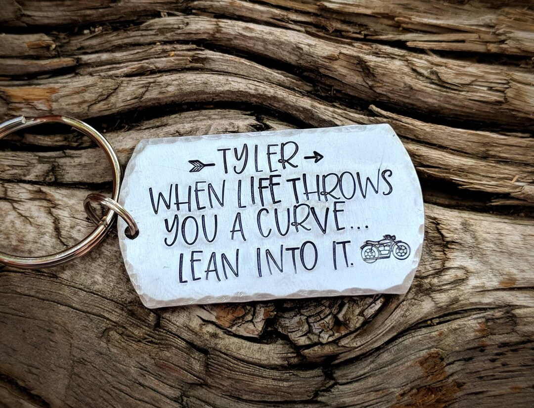 Personalized Stamped Motorcycle Keychain. Biker Keychain. Biker Harley ...