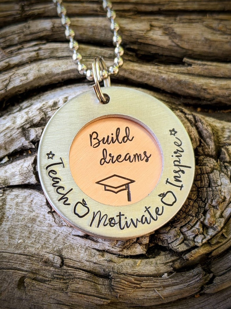 Personalized Hand Stamped Teacher Gift. Custom Rear View | Etsy