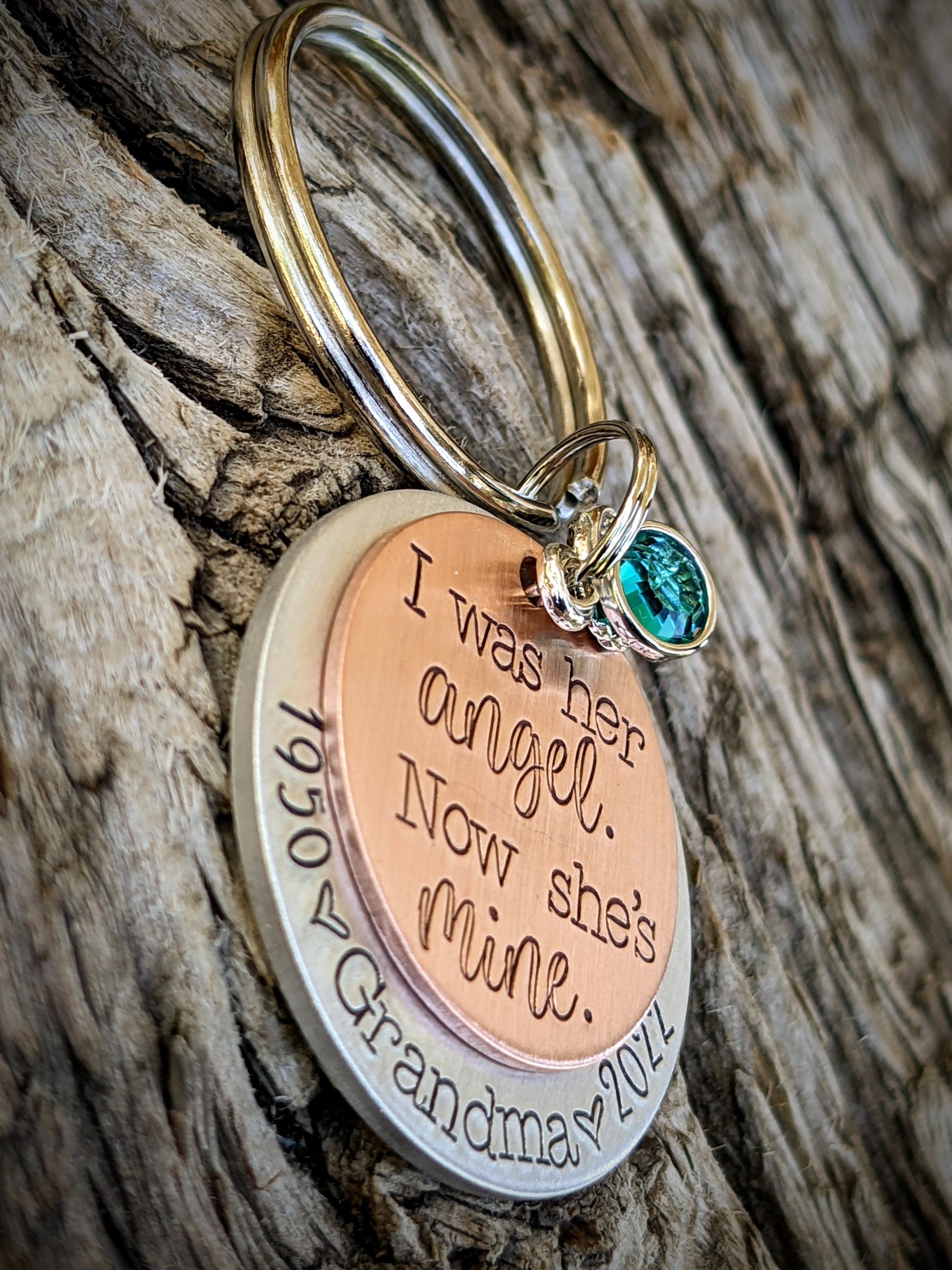 Personalized Hand Stamped Grandma Memorial Keychain. Loss of ...