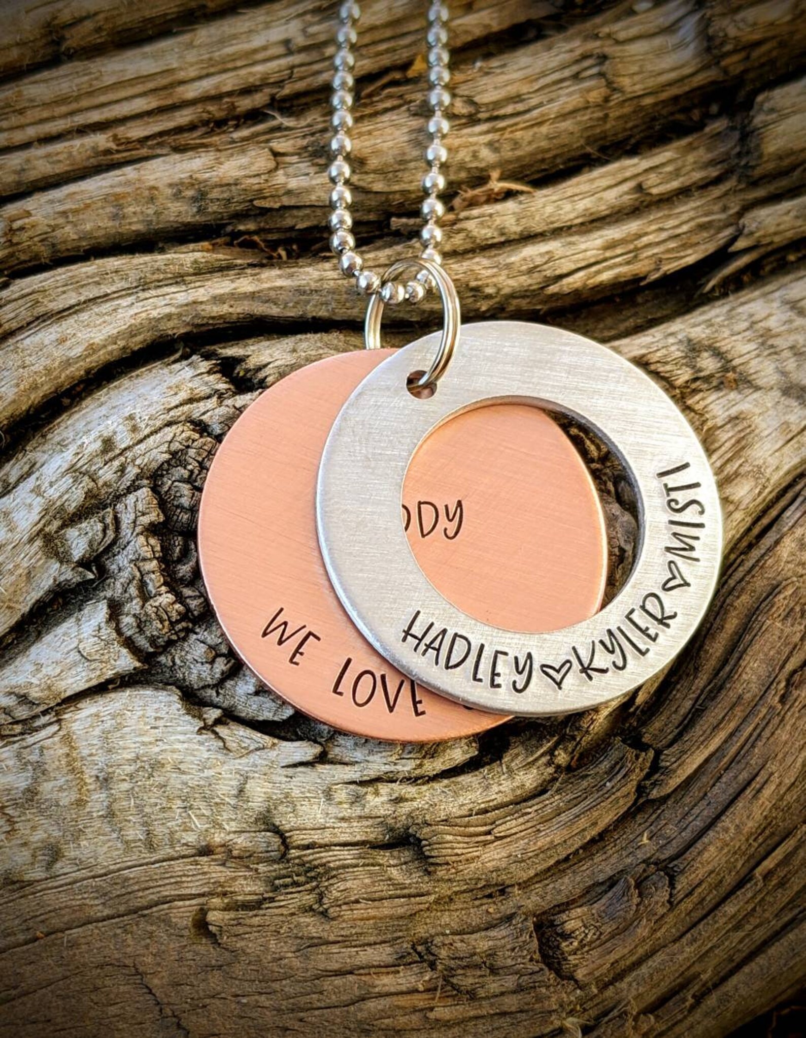 Personalized Hand Stamped Fathers Day Gift. Custom Dad Gift. | Etsy