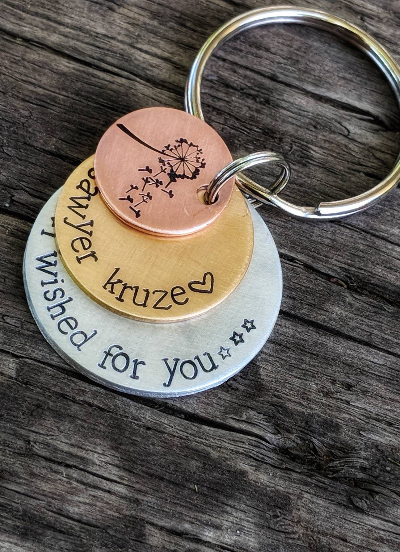 Personalized Hand Stamped New Baby Keychain New Mother Gift. | Etsy