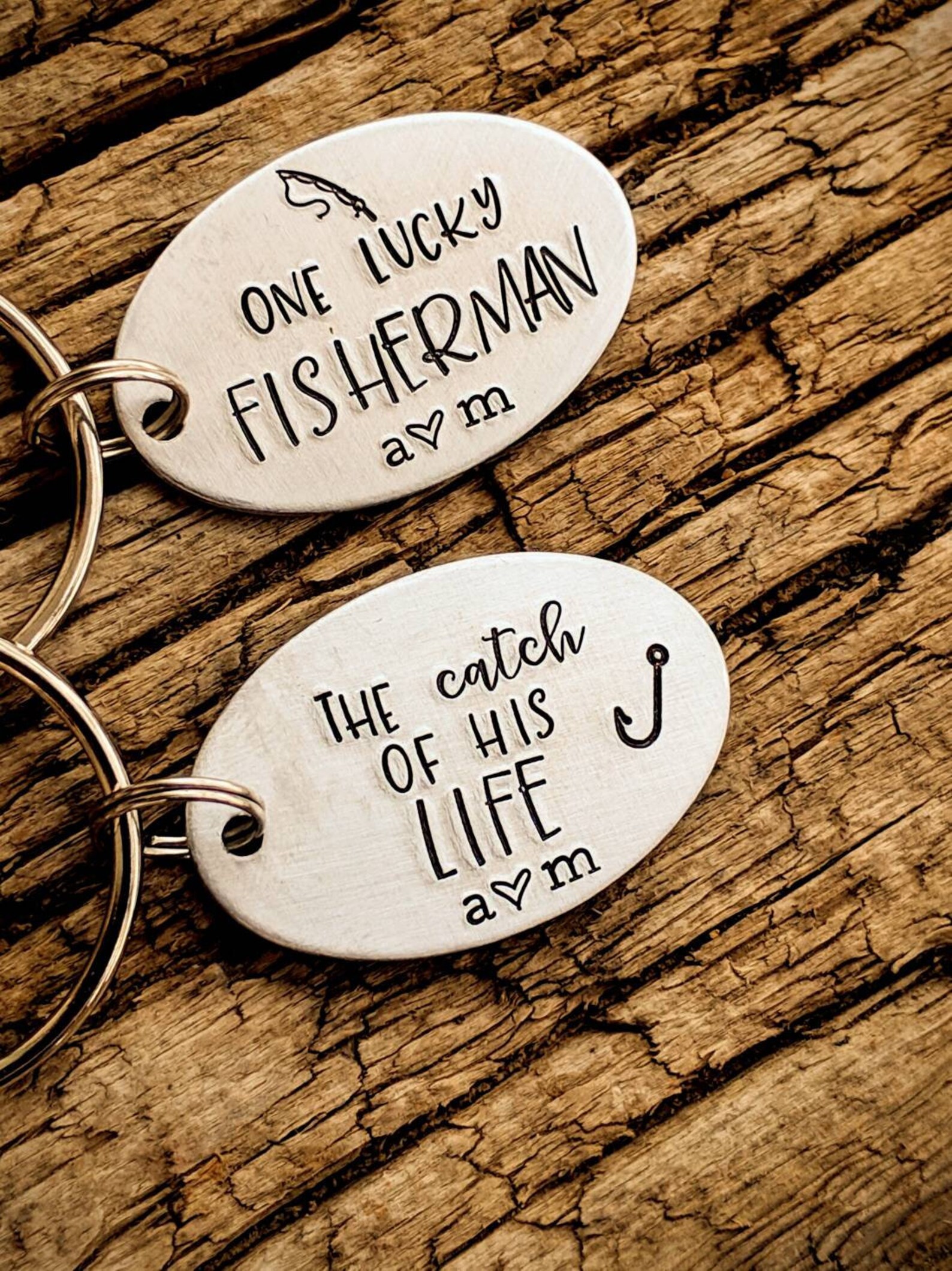 Personalized Anniversary Keychains. Hand Stamped Long Distance - Etsy