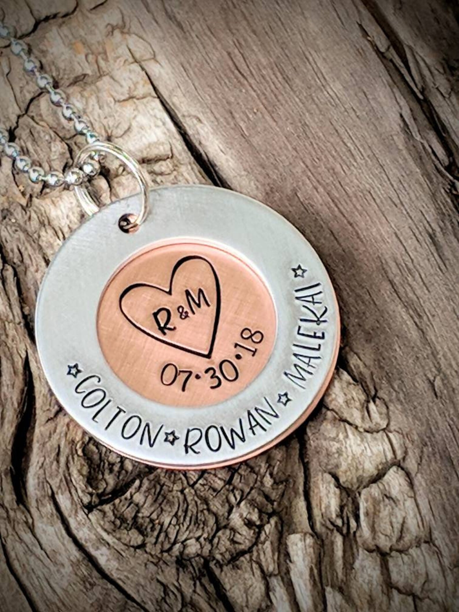 Personalized Rear View Mirror Charm. Blended Family Wedding | Etsy