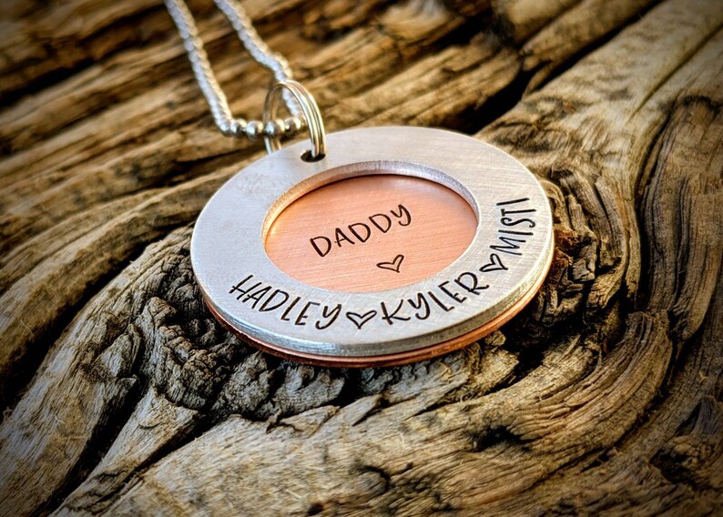 Personalized Hand Stamped Fathers Day Gift. Custom Dad Gift. | Etsy