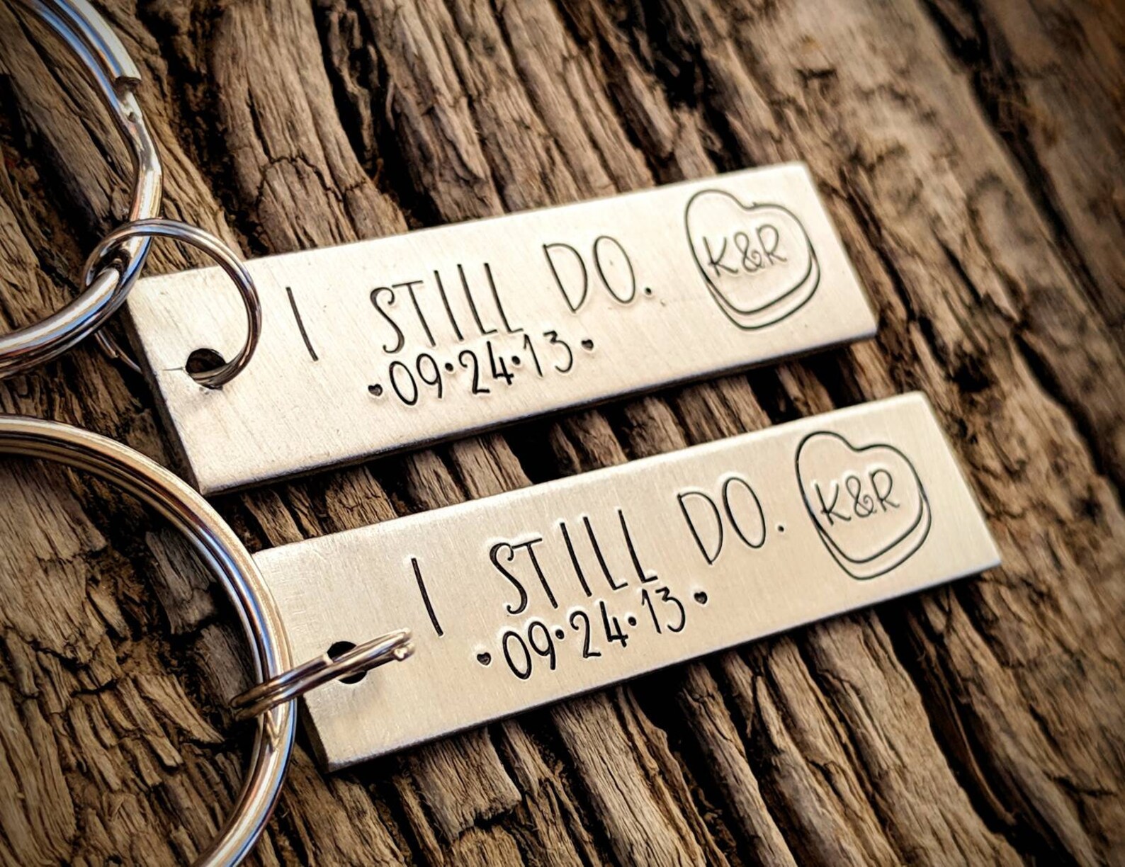 Personalized Anniversary Date Keychains. First Anniversary Gift ...