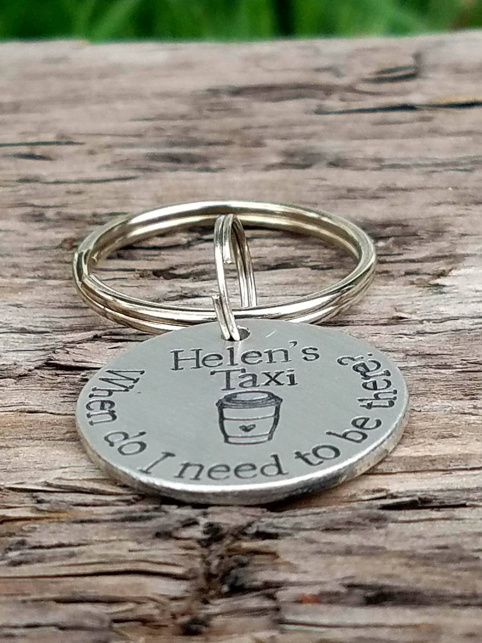 Personalized Hand Stamped Grandparent Keychain. Grandma Gift - Etsy