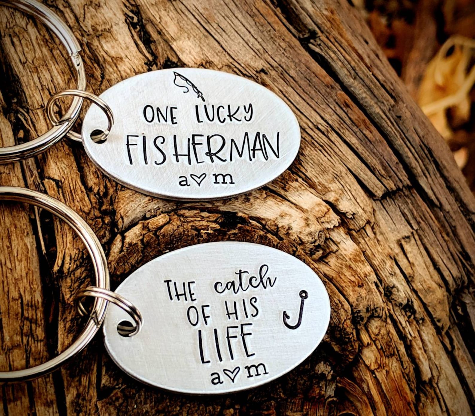 Personalized Anniversary Keychains. Hand Stamped Long Distance - Etsy