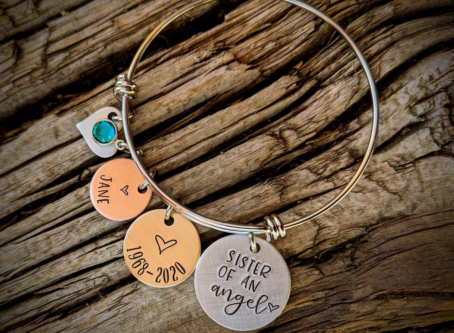 Personalized Hand Stamped Memorial Bracelet. Custom Gifts for Loss of ...