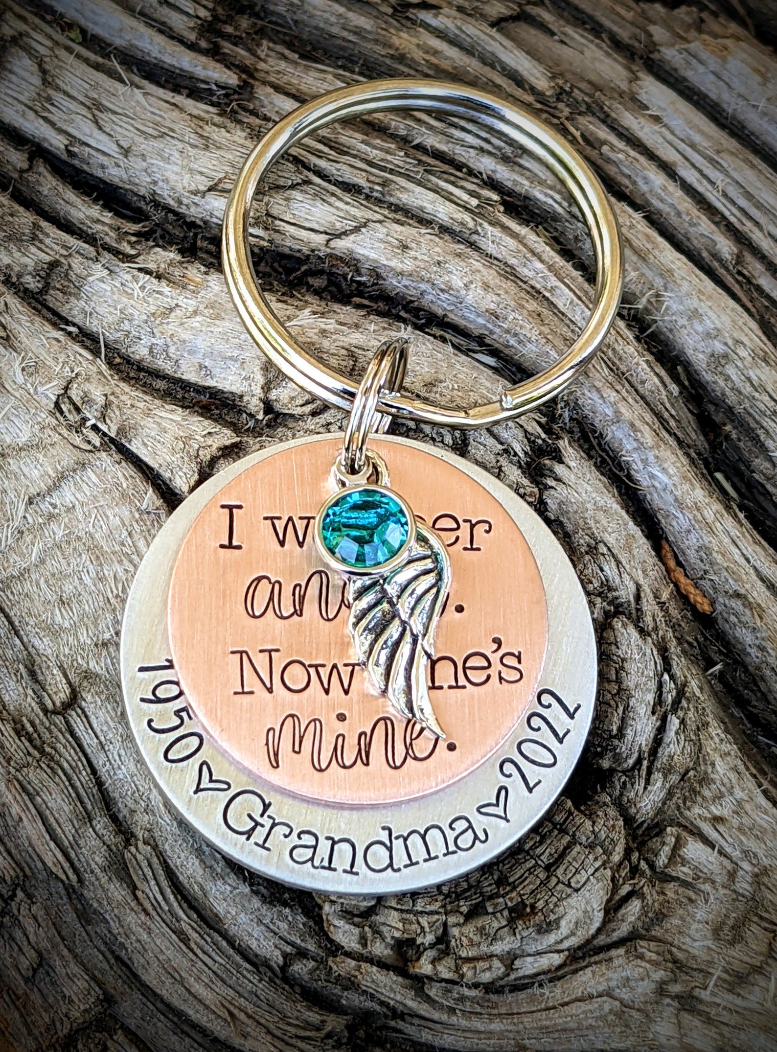 Personalized Hand Stamped Grandma Memorial Keychain. Loss of ...