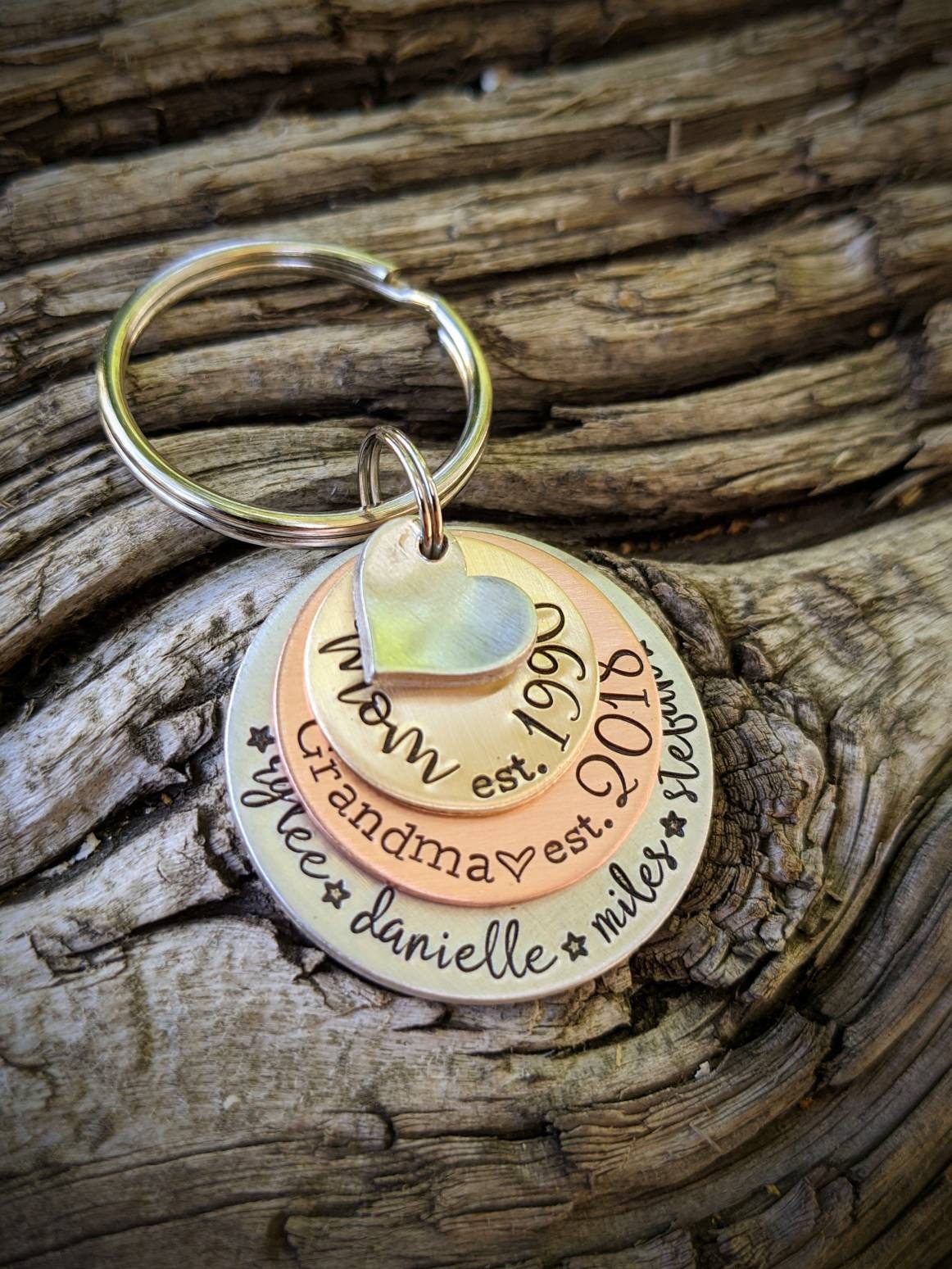 Personalized mom keychain. Grandma gift. Gift for grandmother. | Etsy
