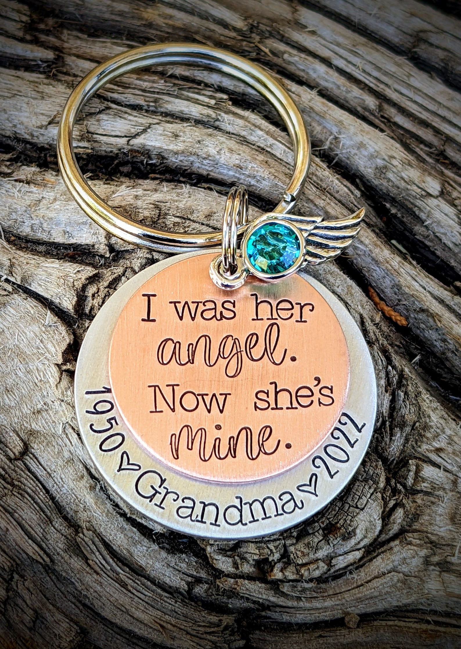 Personalized Hand Stamped Grandma Memorial Keychain. Loss of ...