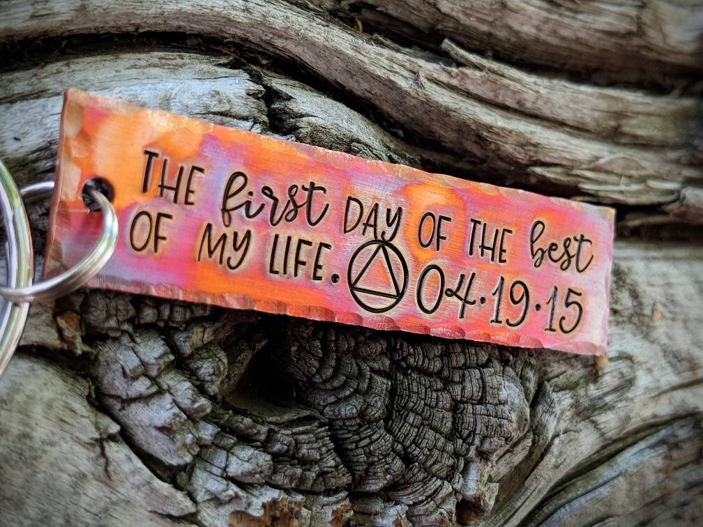 Personalized Sobriety Recovery Keychain. Inspirational Sober - Etsy