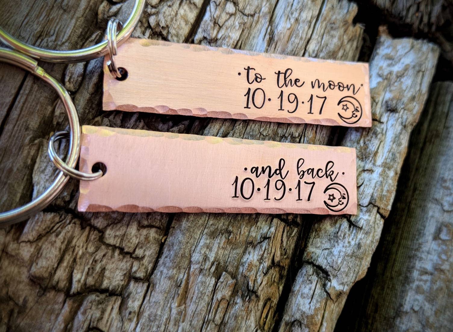 Personalized MATCHING SET Couples Keychains. Long Distance - Etsy
