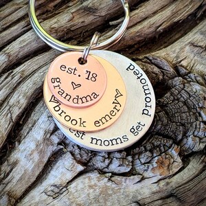 Personalized Stamped Grandma Keychain Grandmother Gift Grandma Gift ...