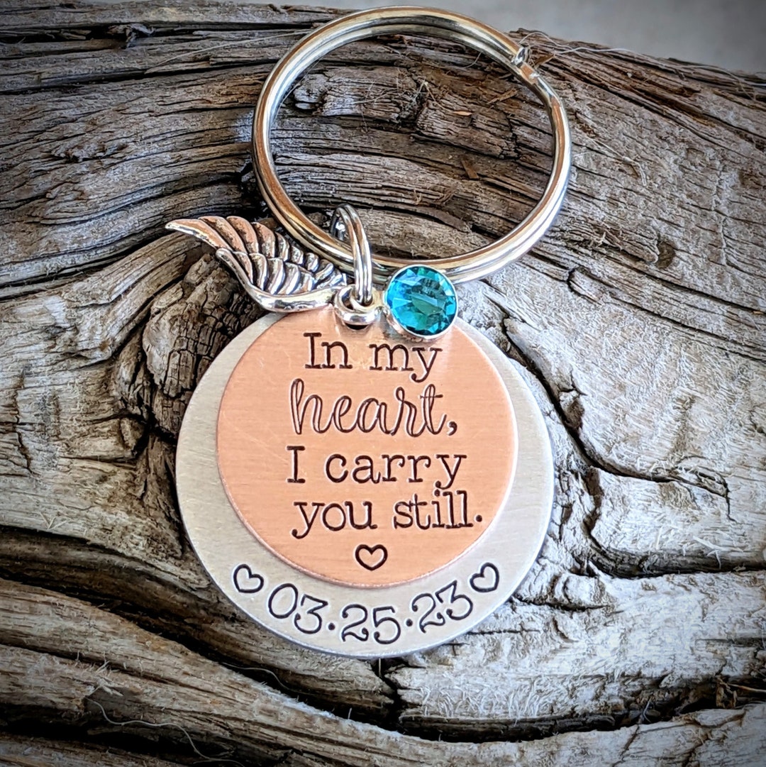 Stillbirth Memorial Keychain. Miscarriage Memorial Keepsake. Gift for ...