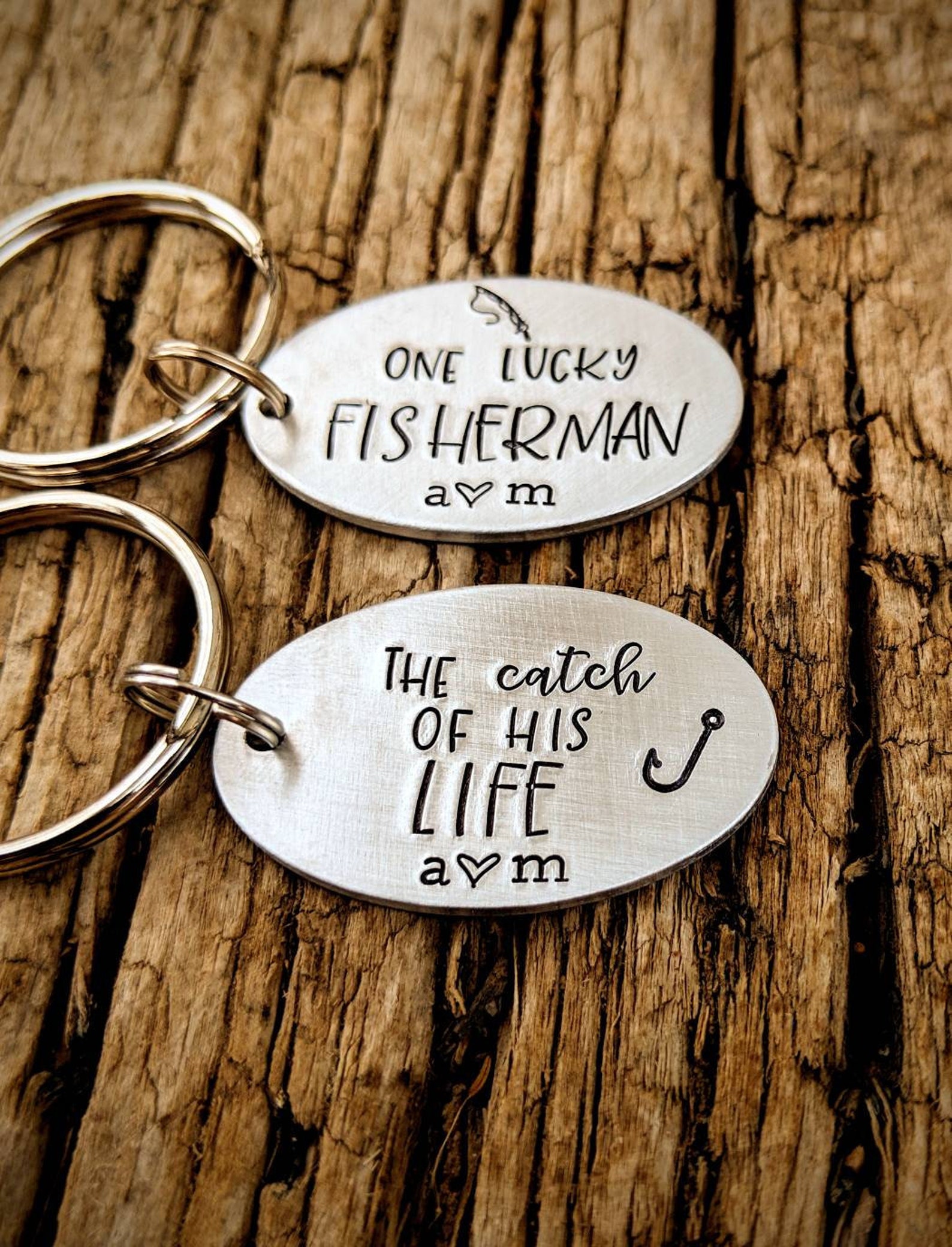 Personalized Anniversary Keychains. Hand Stamped Long Distance - Etsy