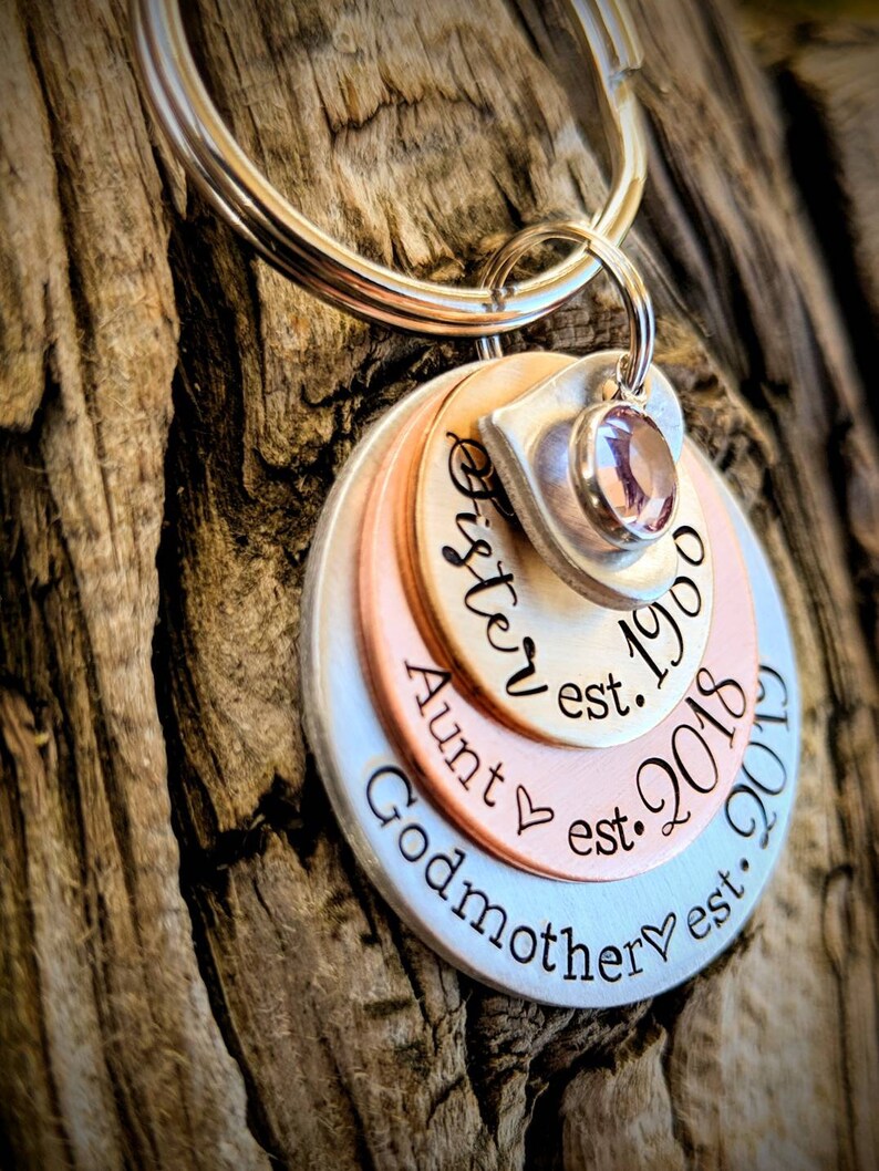 Personalized Godmother Keychain. Custom Gift for Godmother. | Etsy