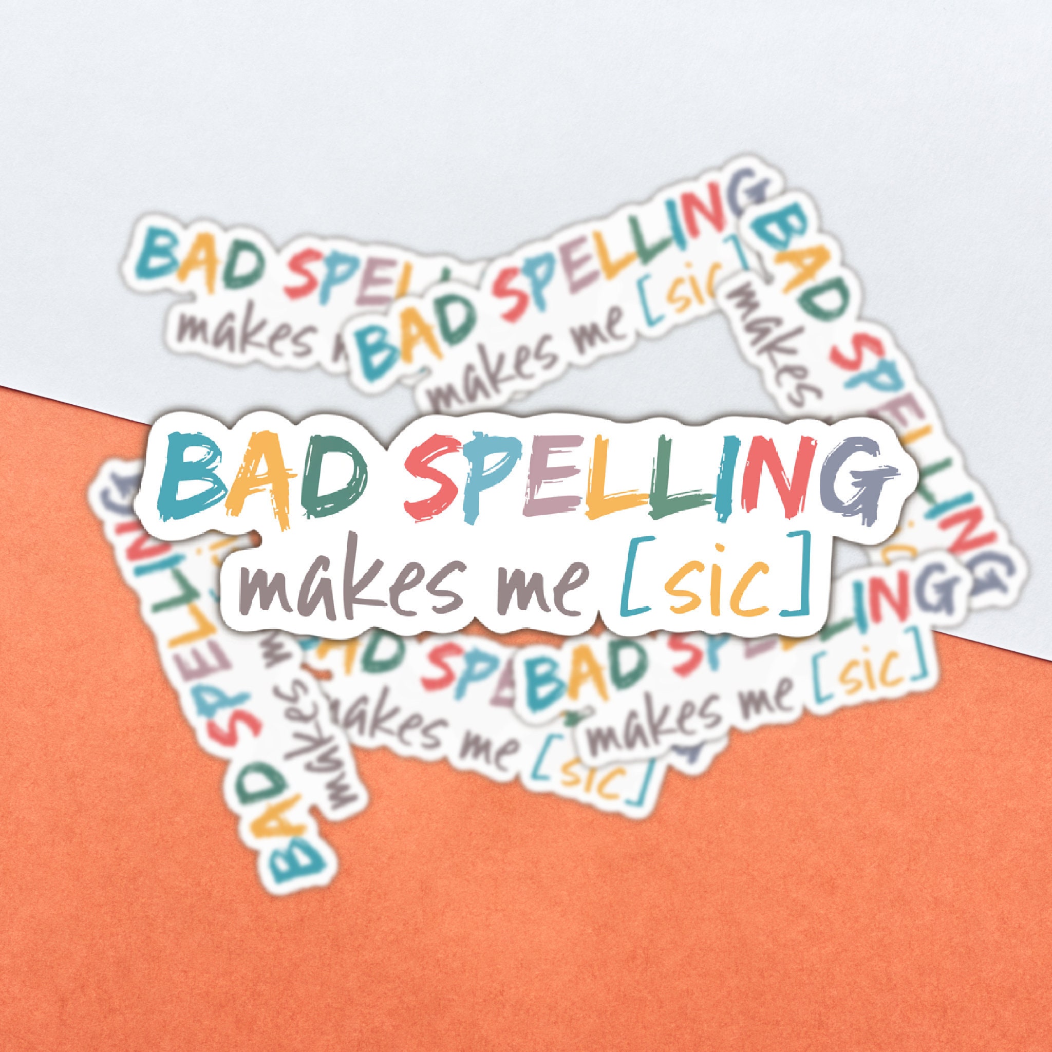 Bad Spelling hand drawn Book Series Waterproof Matte Vinyl Sticker ...