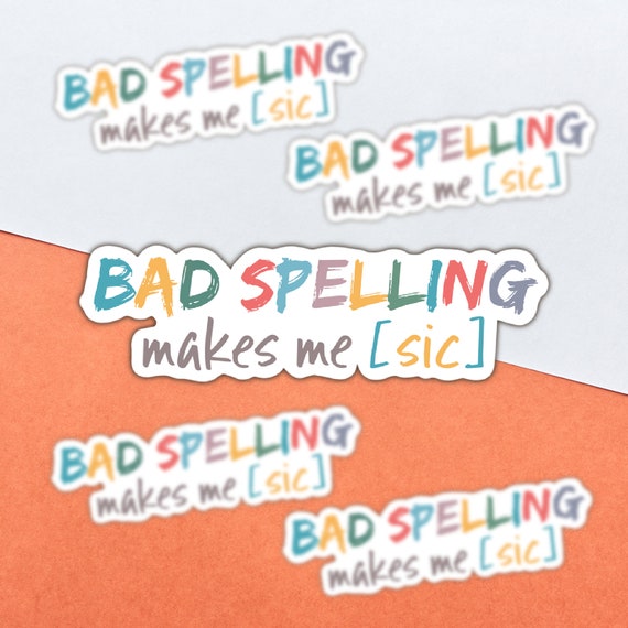 Bad Spelling hand drawn Book Series Waterproof Matte Vinyl Sticker ...
