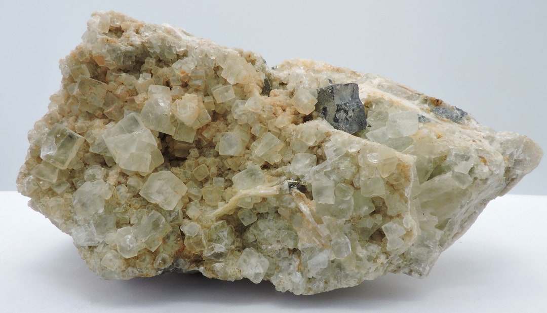 Fluorescent Cubic Fluorite With Galena From New Mexico, USA – Large ...