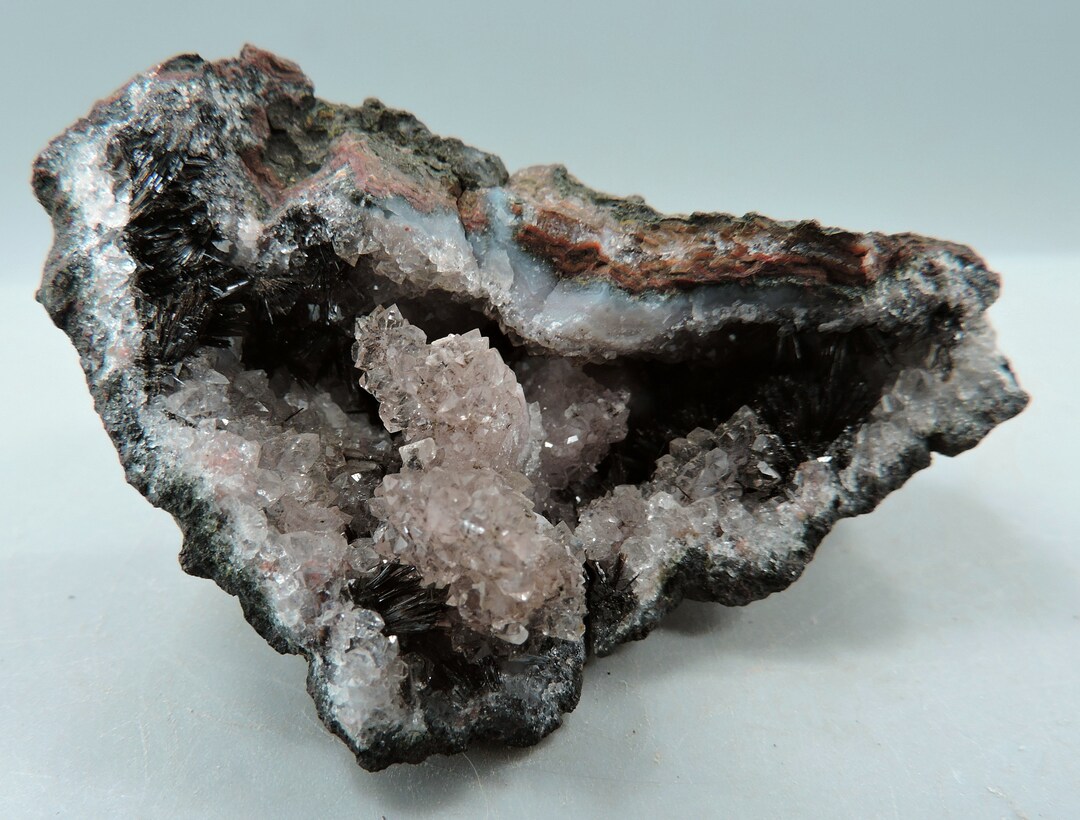 Quartz Geode With Goethite Needles From Morocco Miniature - Etsy
