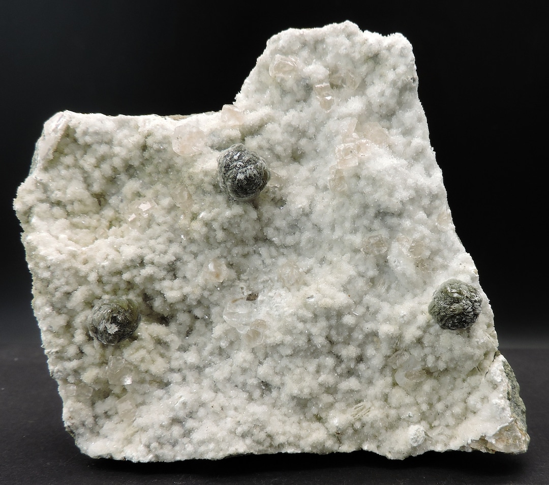 Apophyllite and Rare Gray Gyrolite on Quartz From India - Cabinet Size ...