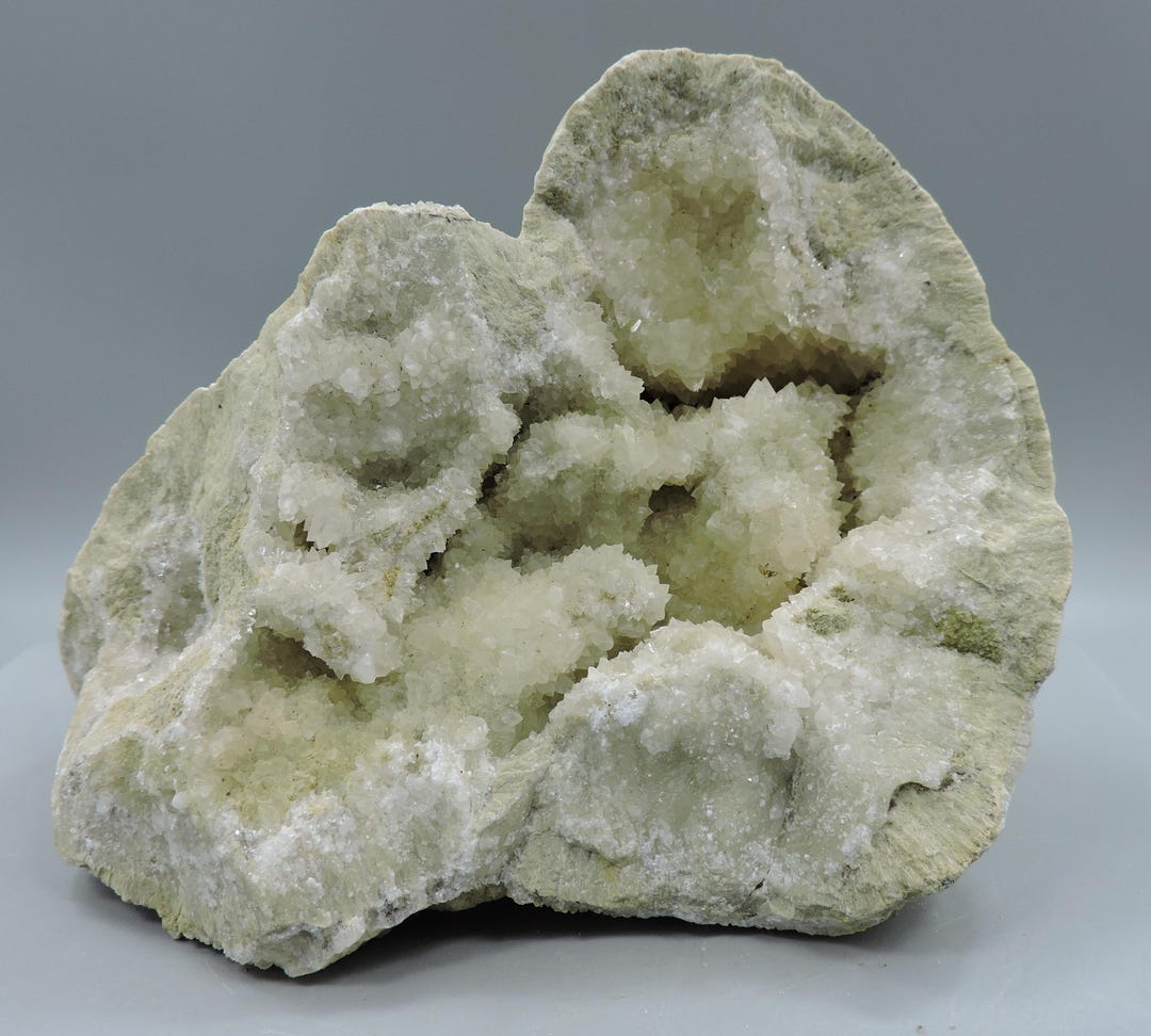 Strontianite Crystals in Septarian Nodule From France - Fluorescent ...