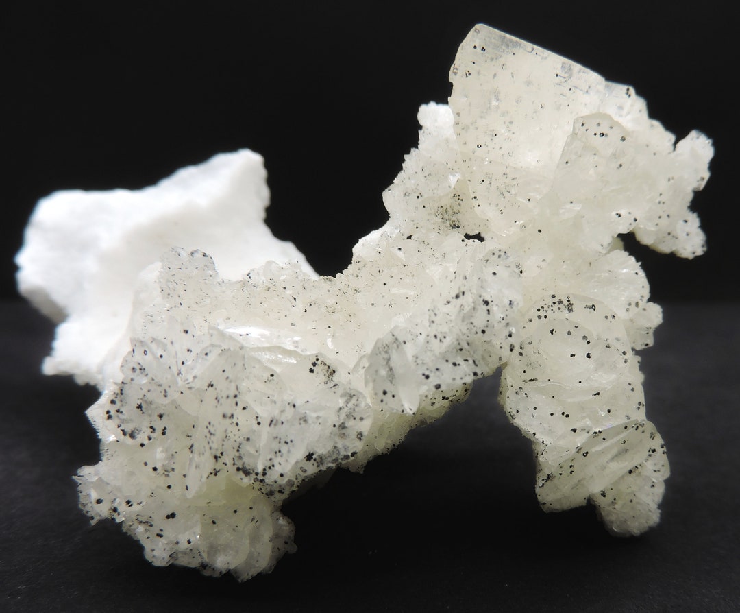 Gypsum Var. Selenite Crystals on Alabaster From Spain - Cabinet Size - Etsy