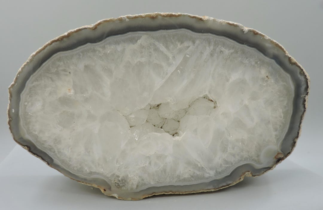 Agate With Quartz Slice - Large Cabinet Size - Etsy