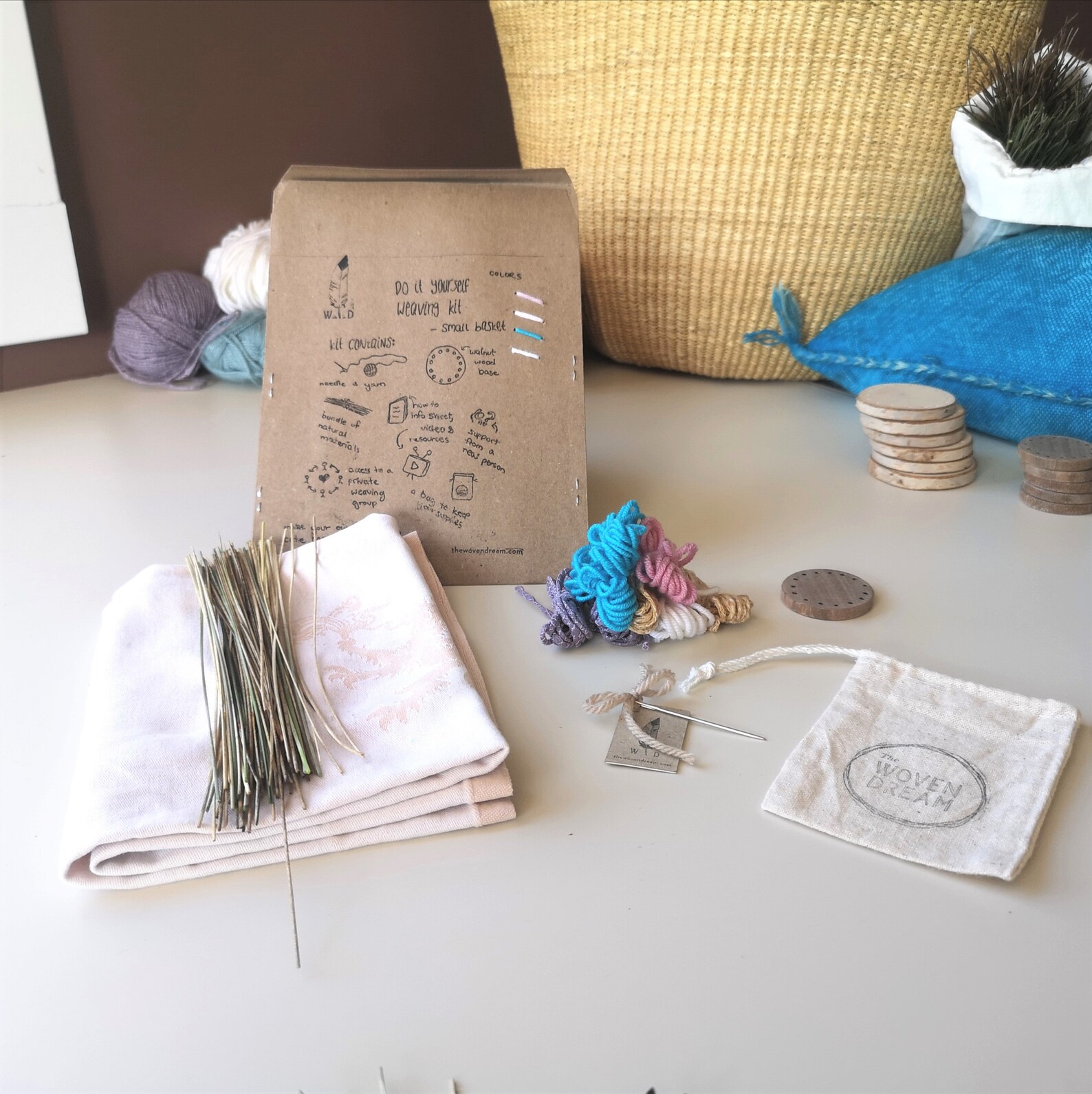 DIY Weaving Kit, DIY Weaving Kit in Pink/yellow/blue, Weaving Kit, Coil ...