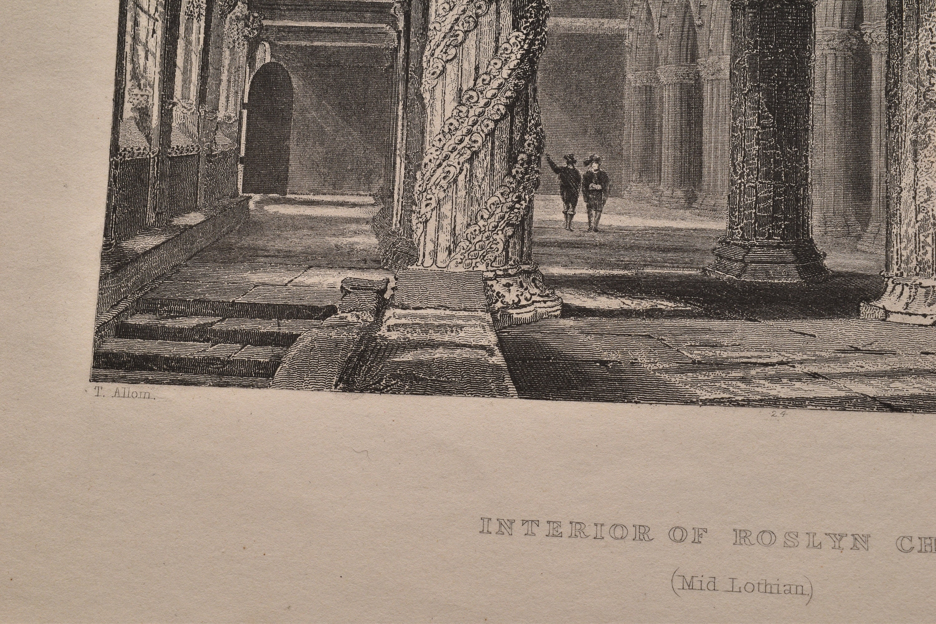 Antique 1832 Thomas Allom Engraving/Etching Print - 'Interior of the ...