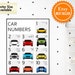 Car Nursery 123 Number Car Poster Print Wall Art for Babies and Kids ...