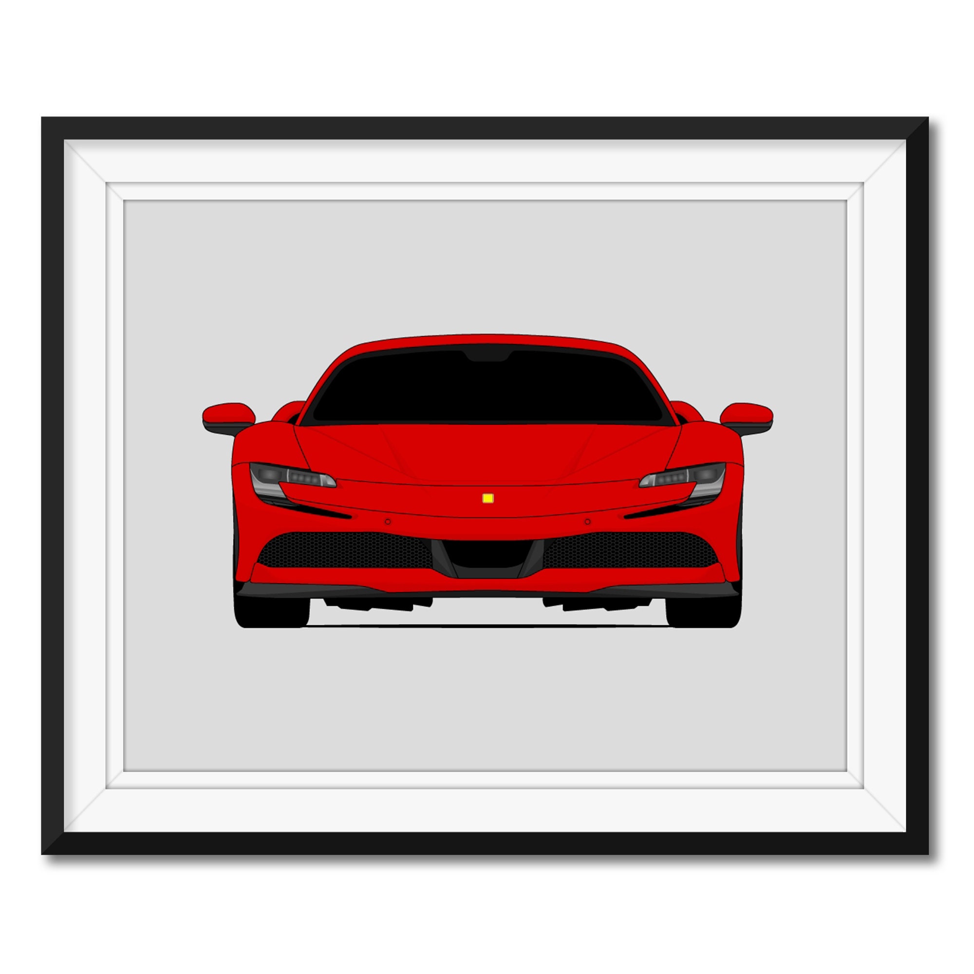 Ferrari SF90 2019-present Inspired Poster Print Wall Art - Etsy