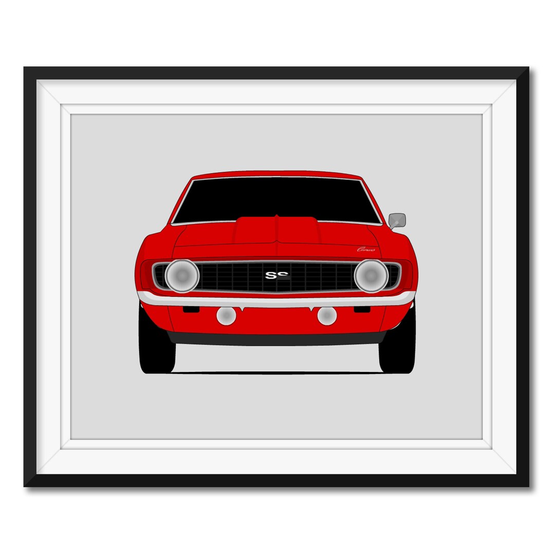Chevy Camaro SS 1969 1st Generation Inspired Car Poster Print Wall Art ...
