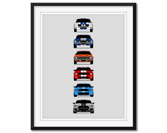 Mustang Shelby GT500 - Poster - Etsy