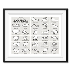 Race Track Circuits of the World Racing Poster for Formula, Stock Car ...