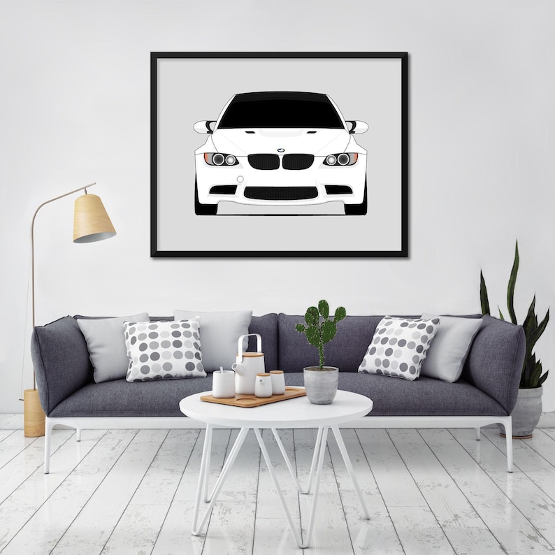 BMW M3 E92 (2007-2013) Car Poster Print Wall Art Decor BMW M Power E90 ...