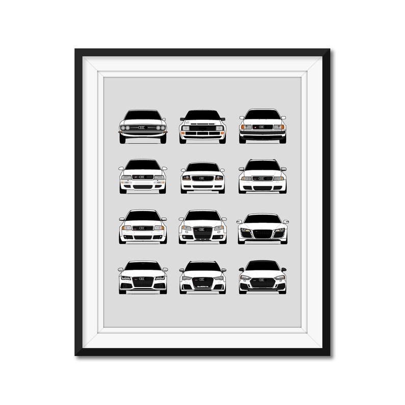 Audi Generations Inspired Poster Print Art History Evolution - Etsy