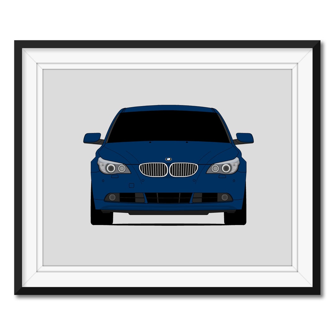BMW 5 Series E60 (2003-2007) Inspired Car Poster Print Wall Art Decor ...