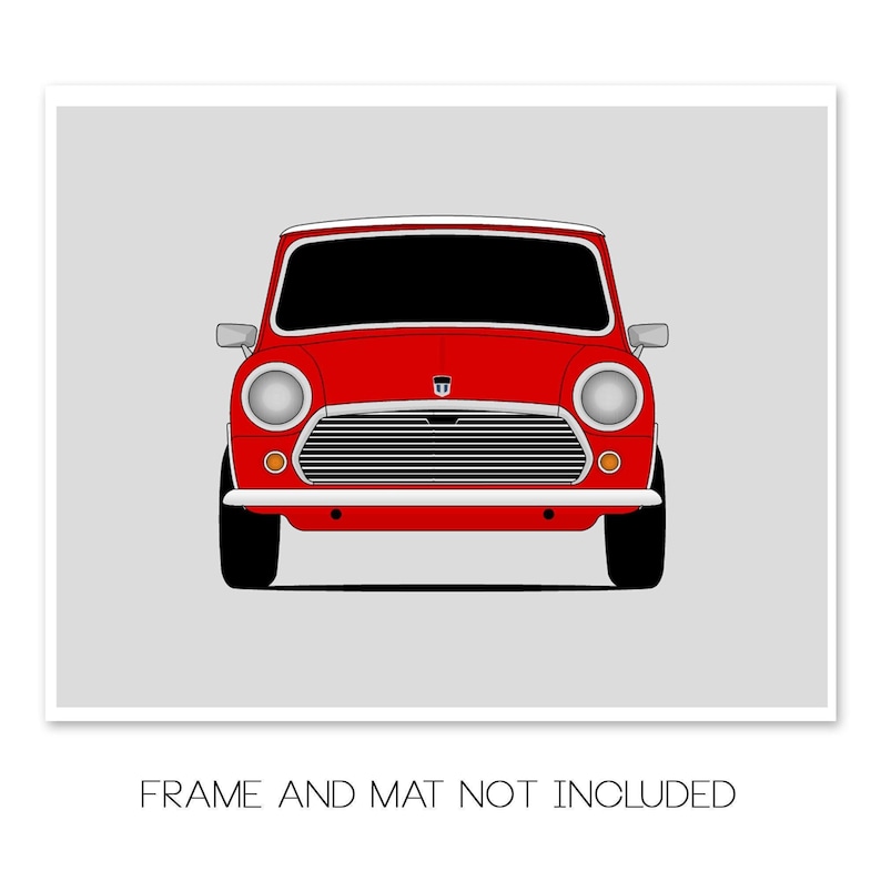 Mini (BMC) Cooper Mark II - V (1967-1990) Car Poster Print Wall Art ...