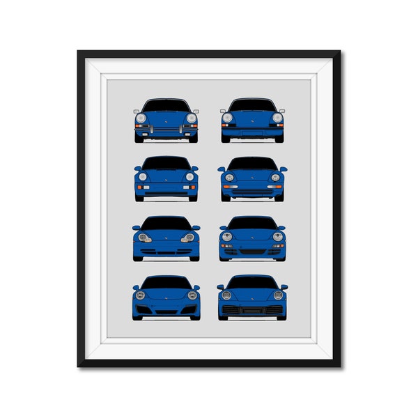 Porsche 911 Evolution Poster - Etsy