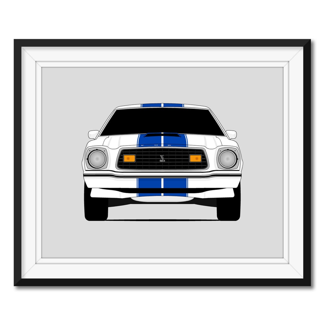 Ford Mustang II Cobra (1974-1978) Inspired Car Poster Print Wall Art ...
