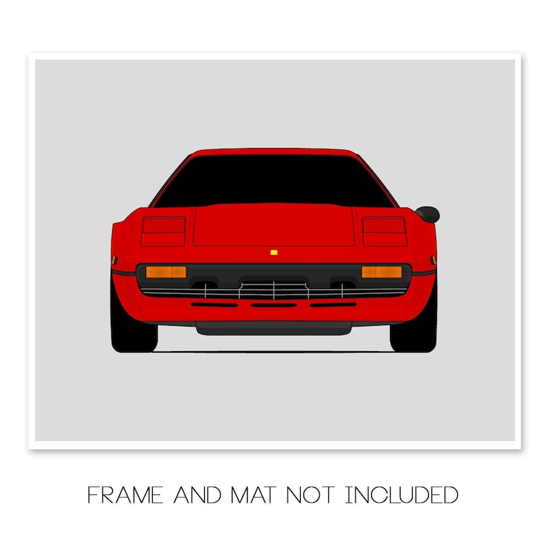 Ferrari 308 GTB (1975-1985) Poster Print Wall Art Decor CX1 (unframed ...