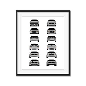 Chevy Camaro Generations (1967-present) Inspired Car Poster Print Wall ...