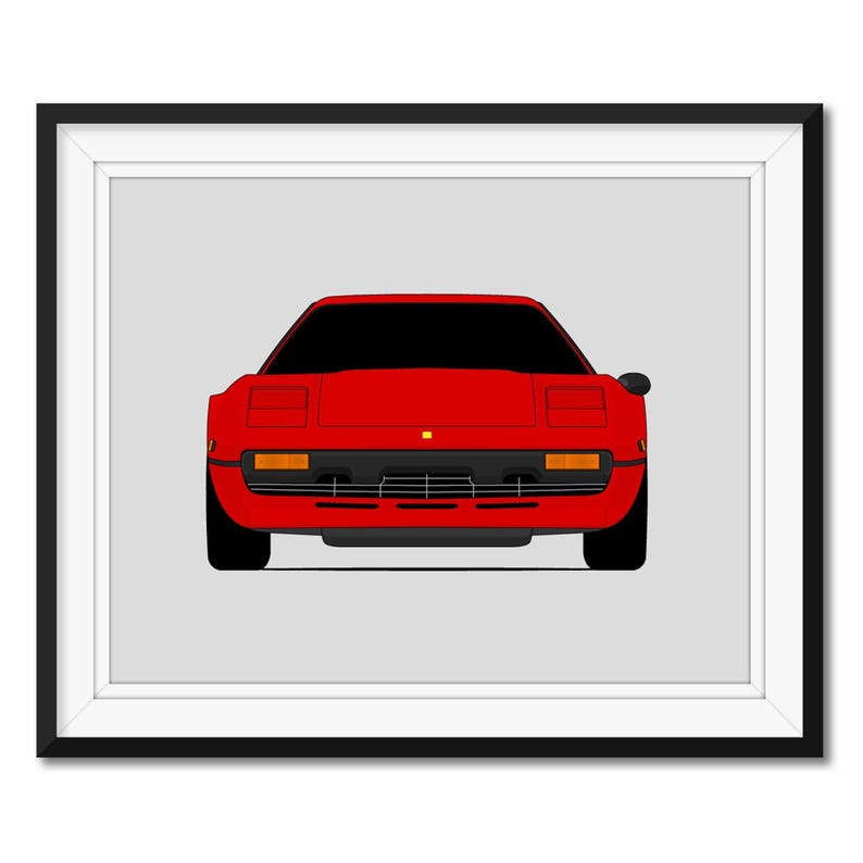 Ferrari 308 GTB (1975-1985) Poster Print Wall Art Decor CX1 (unframed ...