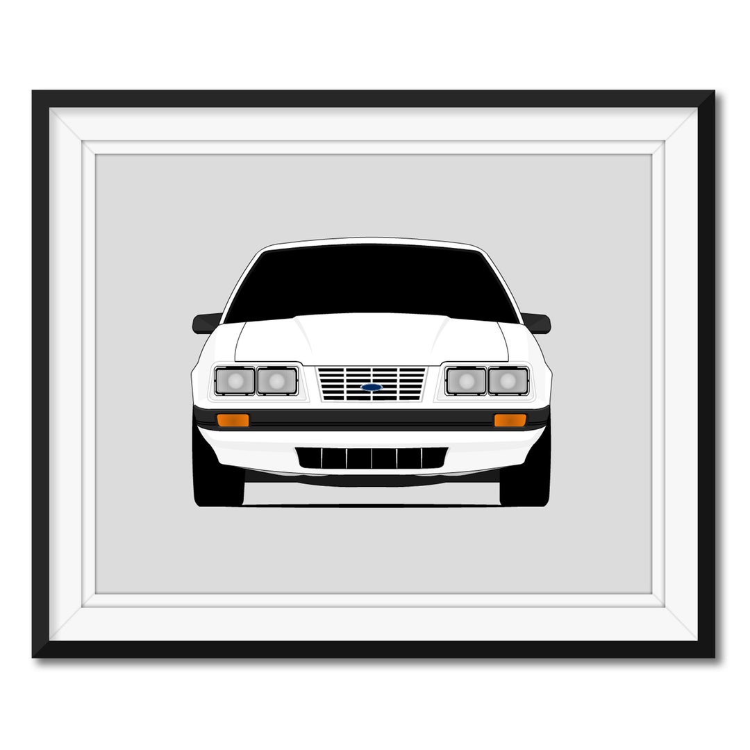 Ford Mustang (1983-1984) Fox Body Inspired Car Poster Print Wall Art ...